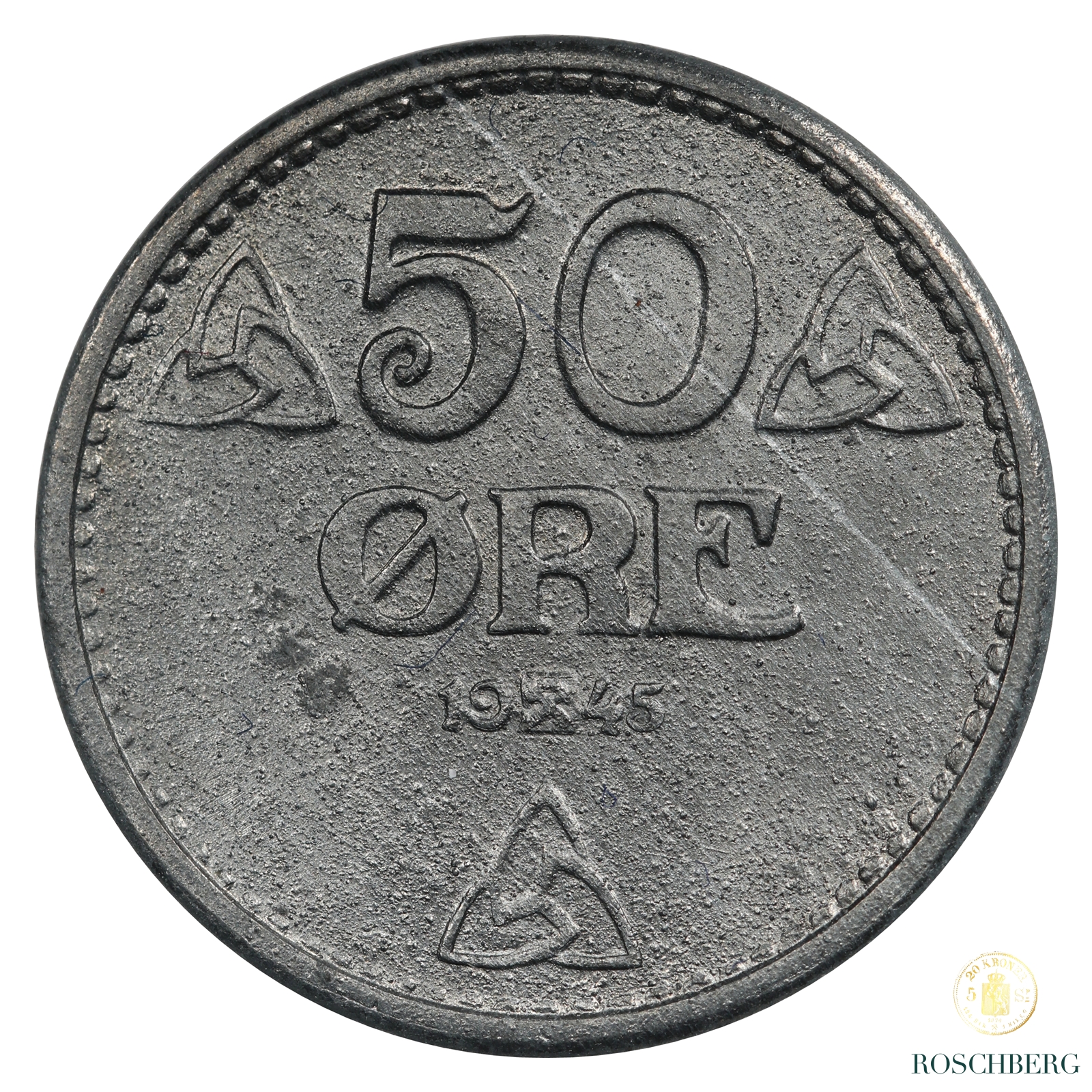Norge 50 Øre 1945Z Kv 0