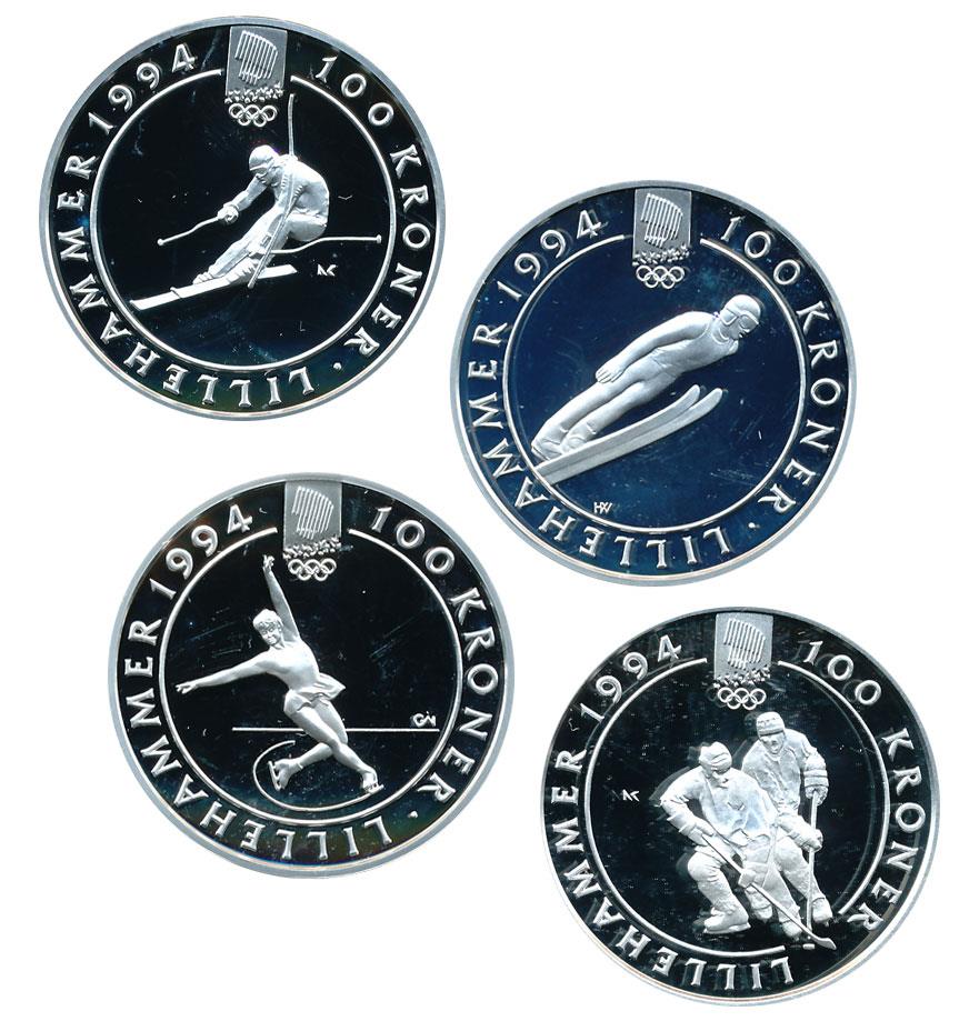 100 Kroner Lillehammer 10 Stk Kv Proof 10 Oz S lv 100 Kroner Lillehammer 10 Stk Kv Proof 10 Oz S lv
