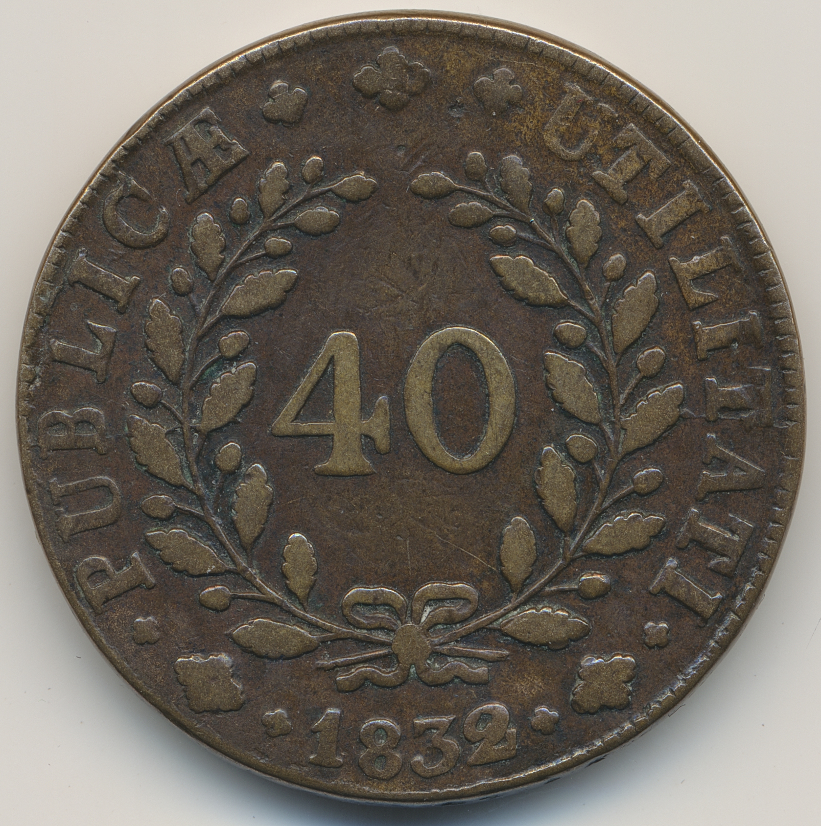 Portugal Pataco/40 Reis 1832 VF